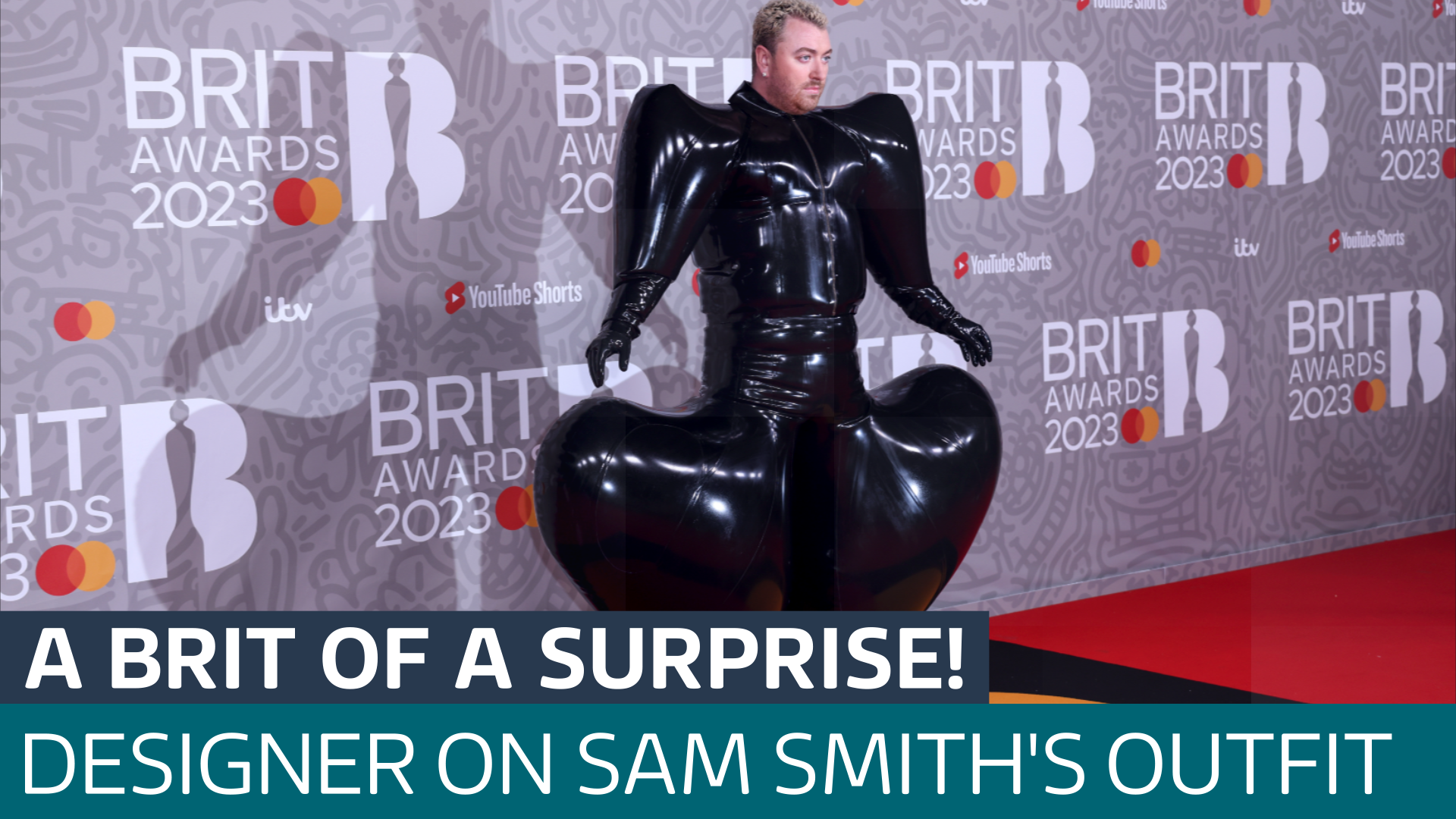 Designer says he created Sam Smith's latex outfit for the Brits in just ...